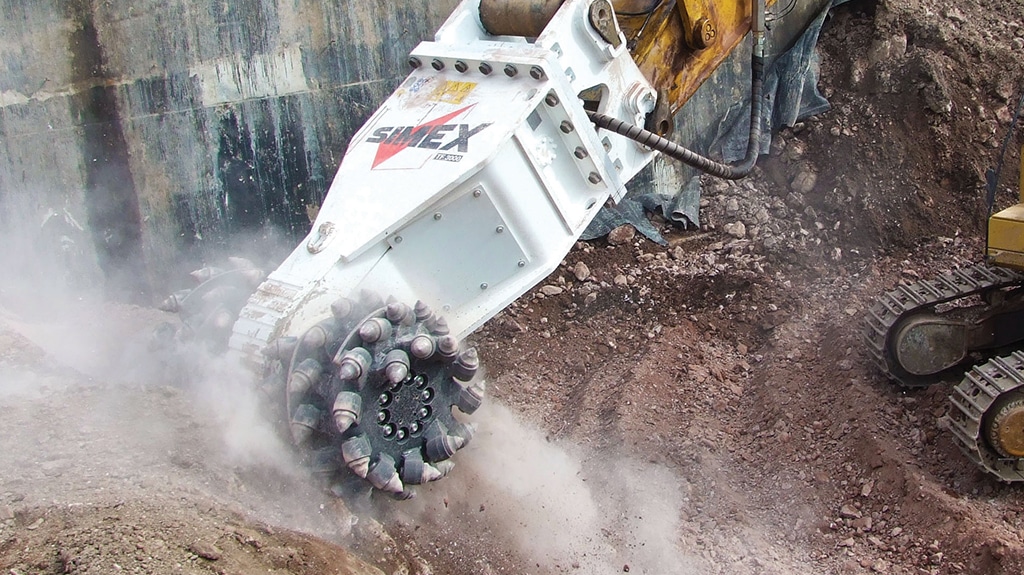 Drums and teeth to meet demands of rock wall profiling work ...