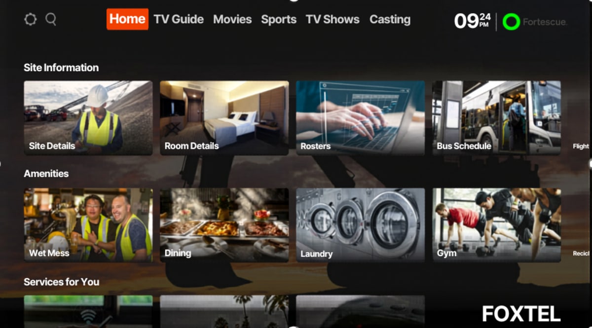 Fortescue rolls out massive remote camp Foxtel upgrade - Australian Mining